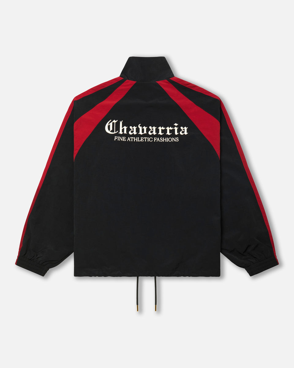 CASA DE CHAVARRIA TAPE JACKET - BLK/RED | Willy Chavarria