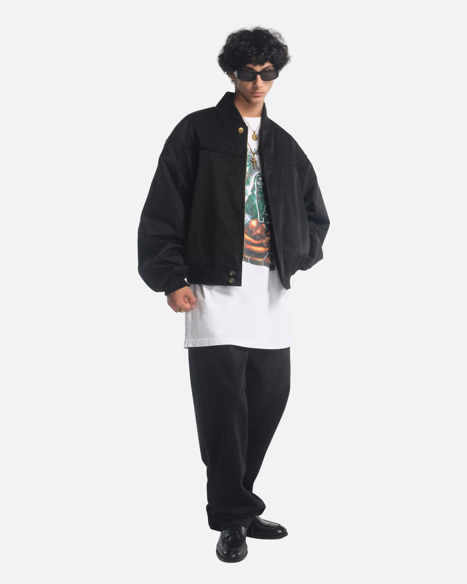 GAS STATION BOMBER - BLACK | Willy Chavarria