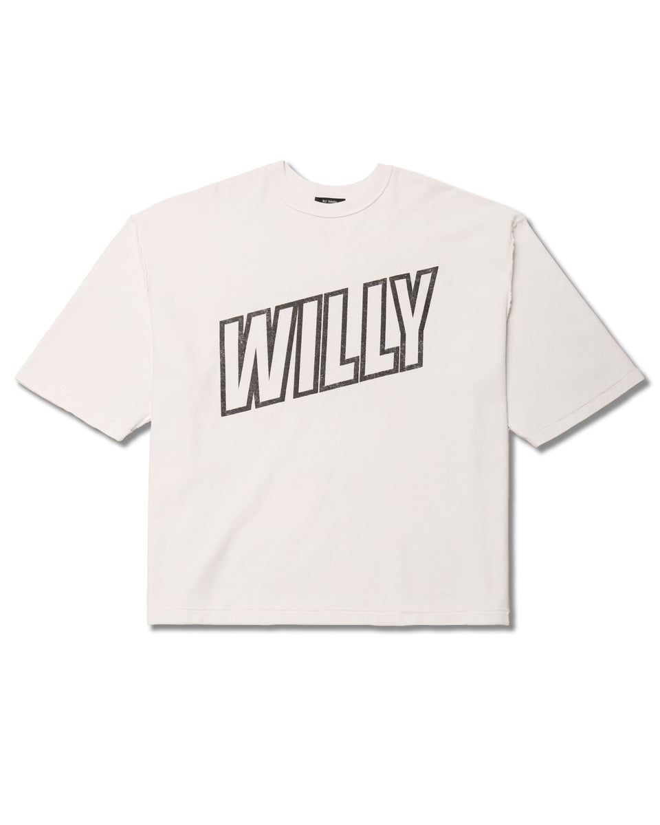 'WILLY' INSIDE OUT BUFFALO TEE - WHITE | Willy Chavarria