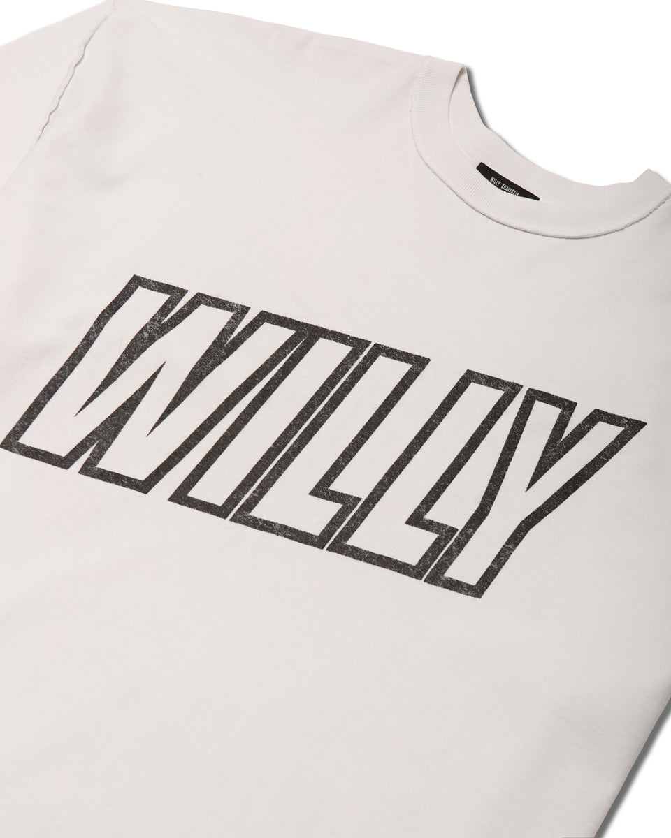 'WILLY' INSIDE OUT BUFFALO TEE - WHITE | Willy Chavarria